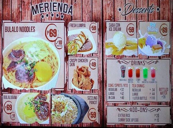 Bulalo World Menu, Menu for Bulalo World, Bonifacio Global City, Taguig ...