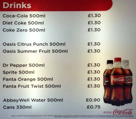 Menu at Jolly Roger restaurant, Manchester