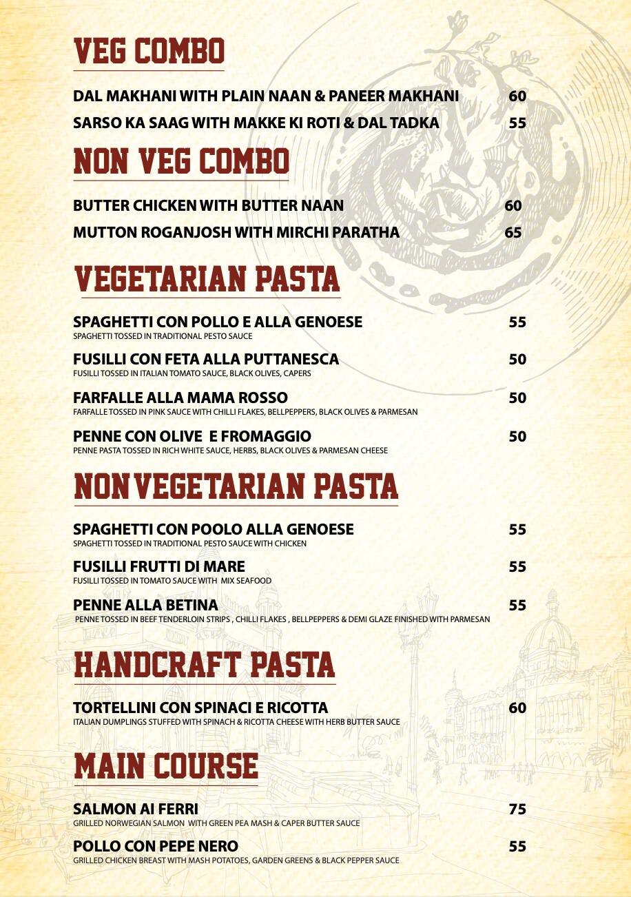 Menu at R Adda Kitchen - Regent Palace Hotel pub & bar, Dubai