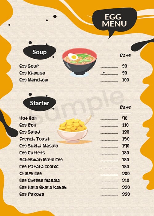 Menu of Iconic Food Victory, Magdalla, Surat