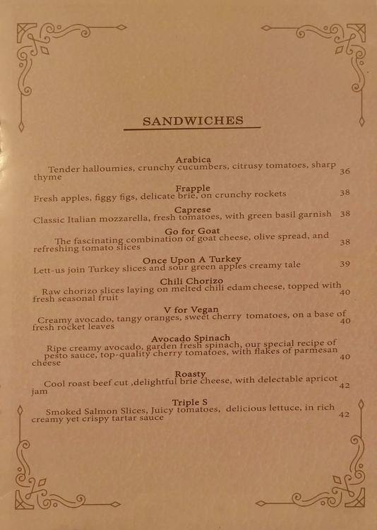 Menu of Lillo's, Dubai Marina, Dubai