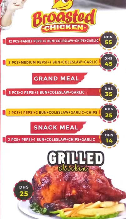 Menu of Grand Calicut Restaurant, Dubai Investment Park, Dubai