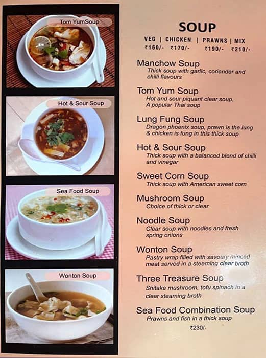 Menu at CHUNG WAH, Bengaluru, 64 1st floor