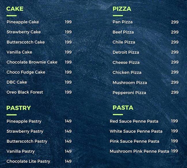 Menu of Pasta Cubicles, Pratap Nagar, Jaipur
