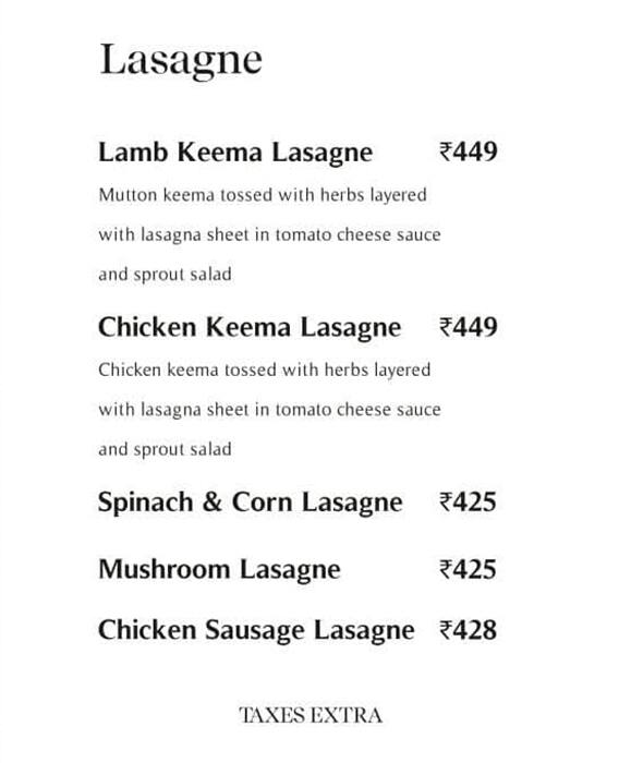 Menu at Roastery Coffee House Jaipur, Jaipur