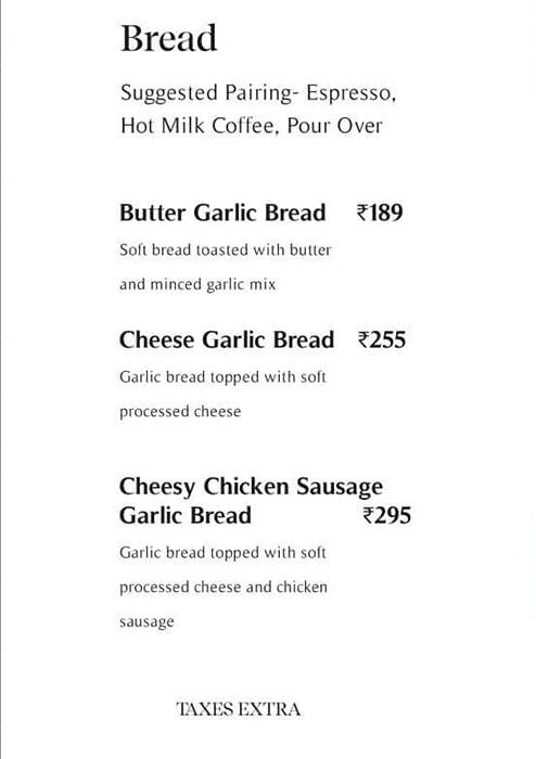 Menu at Roastery Coffee House Jaipur, Jaipur