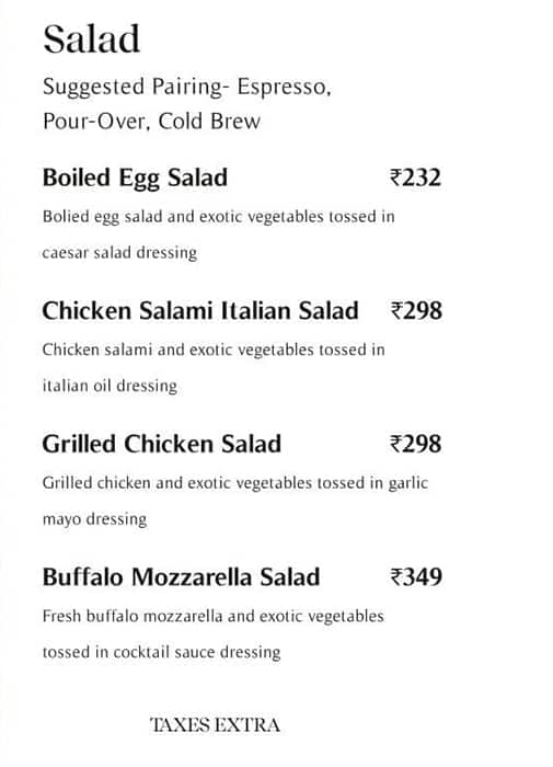 Menu at Roastery Coffee House Jaipur, Jaipur