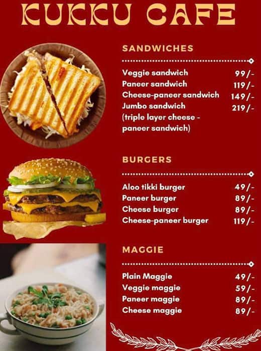 Menu of Kukku Cafe, Sector PI, Greater Noida