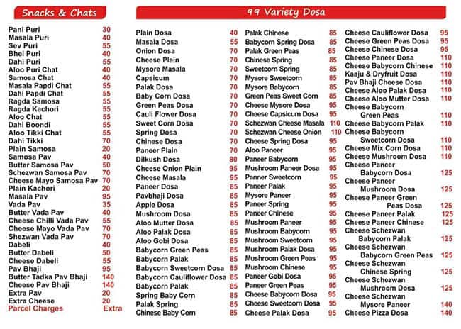 Menu at Flavors, Bengaluru, 2HFR+5WW