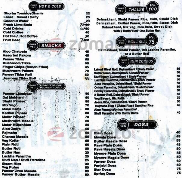 Menu at Coconut Groove, New Delhi, 101 North Square Mall Mall Road