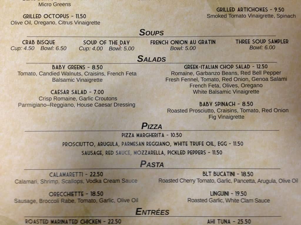 Menu at Twisted Olive pub & bar, Bethlehem