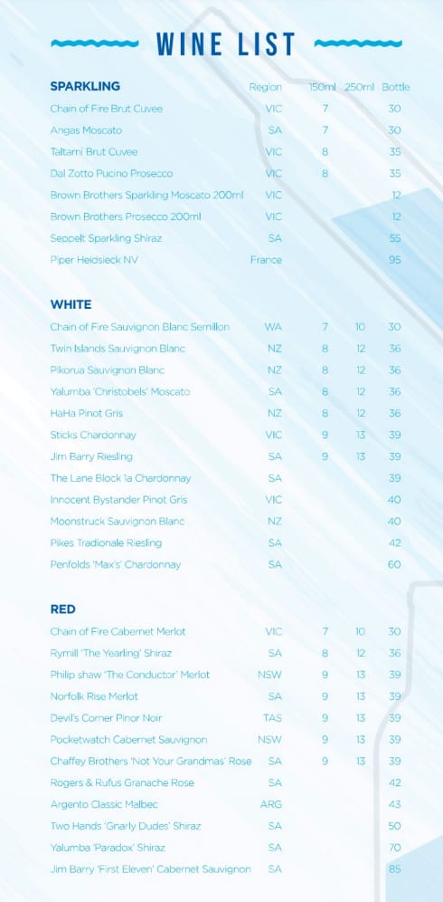 Menu at Restaurant @ Grand View Hotel, Cleveland