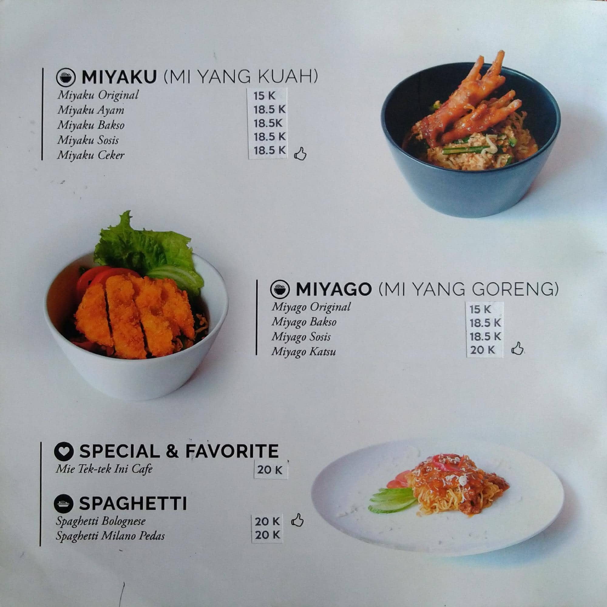 Menu at Ini Cafe, Bogor, Jl. Pandu Raya No. 47
