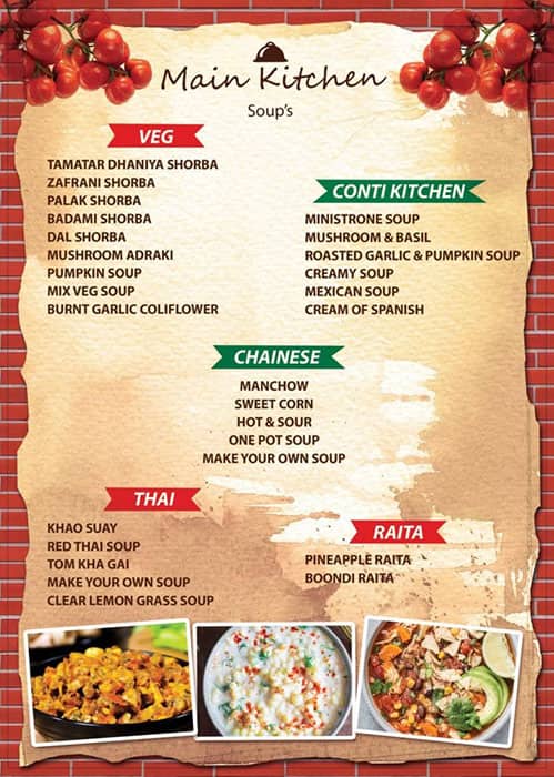 Menu of Cloud Dining Restaurant, Hitech City, Hyderabad