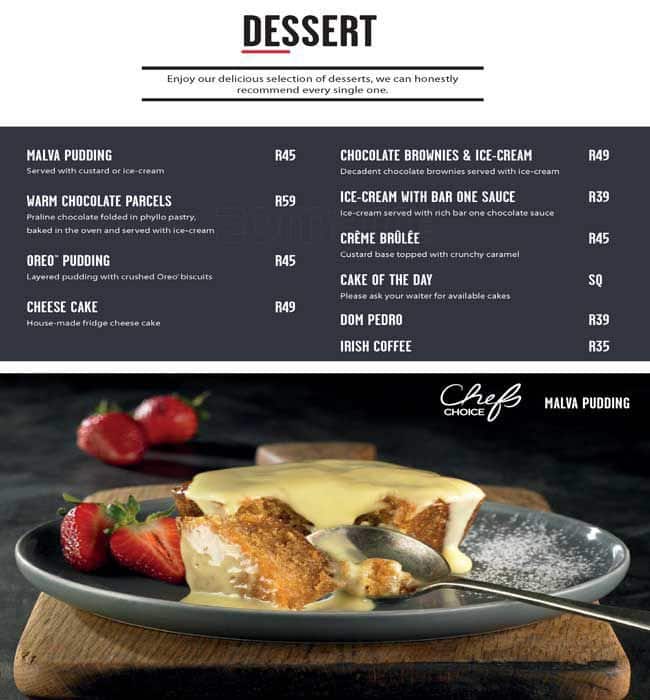 Menu at Piatto restaurant, Randburg, Cedar Square