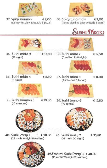 Menu da MIsushi Restaurant, Milano