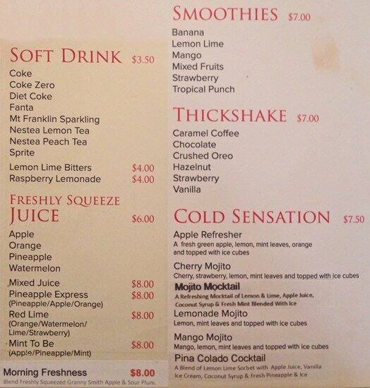 Menu at D' Food Connection cafe, Melbourne