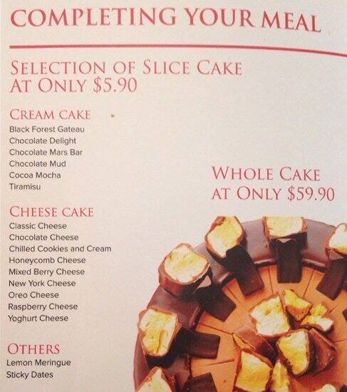 Menu at D' Food Connection cafe, Melbourne