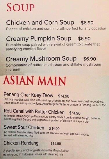 Menu at D' Food Connection cafe, Melbourne