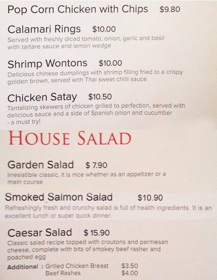 Menu at D' Food Connection cafe, Melbourne