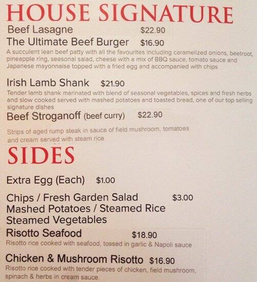 Menu at D' Food Connection cafe, Melbourne