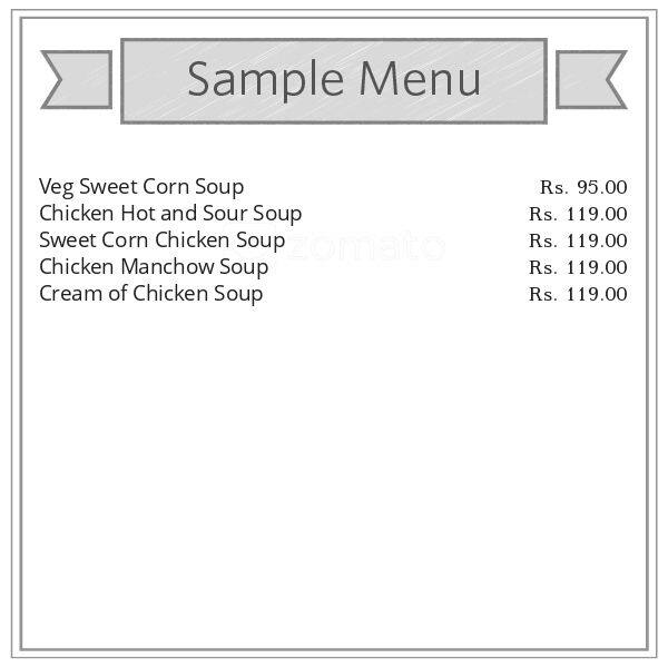 Menu of Benison Food Court, Silpukhuri, Guwahati