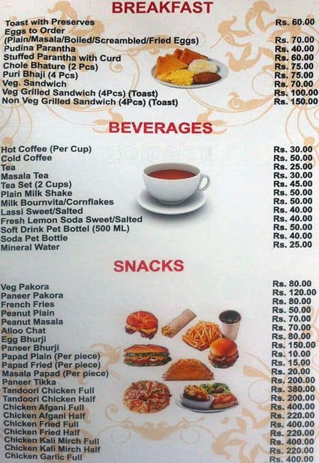 Menu at Grand Legacy Hotels, Dehradun