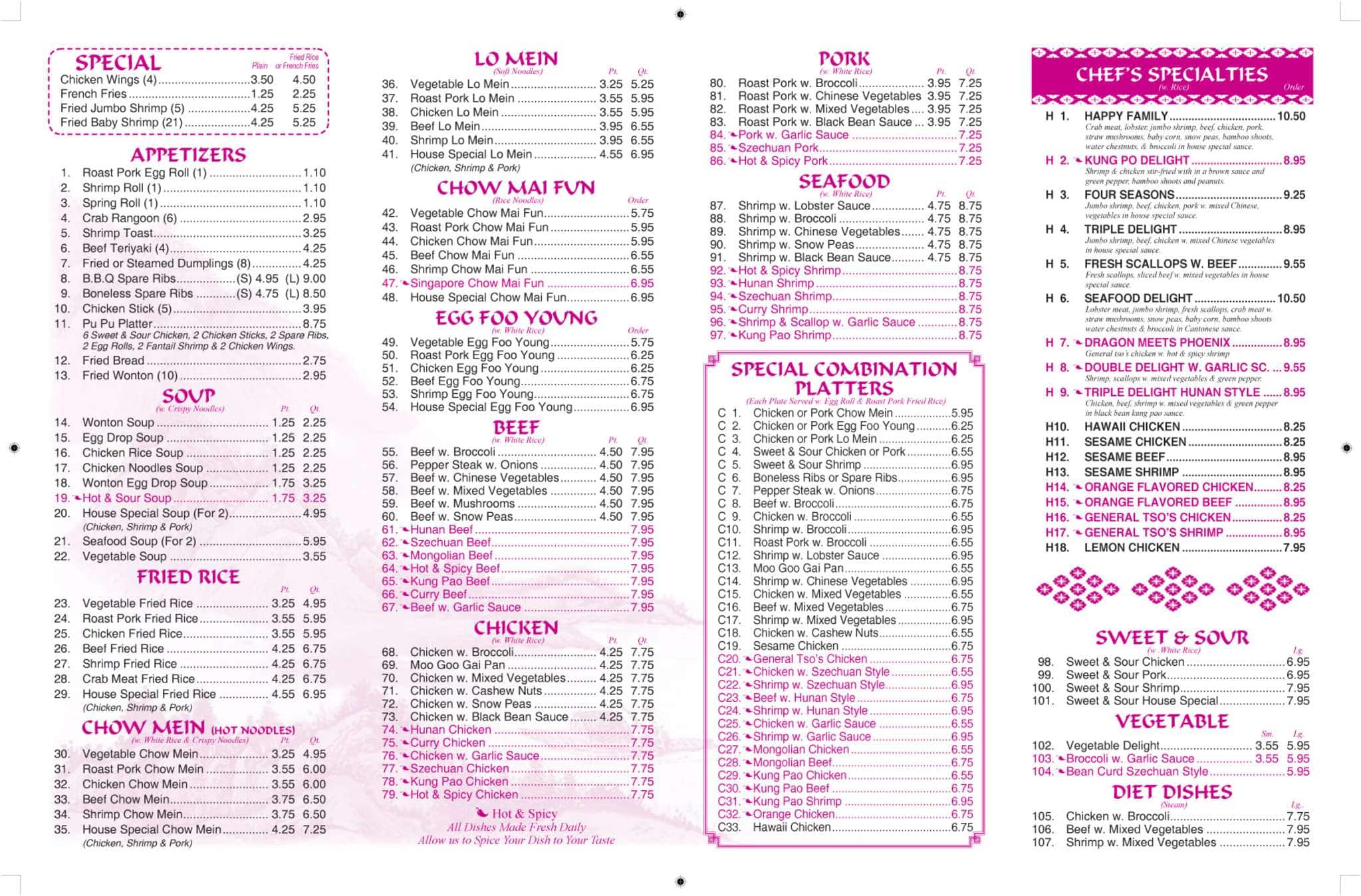 Menu at China Sky restaurant, Midwest City, SE 15th St