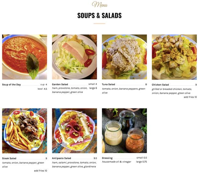 Menu at Mimo's Pizza Company pizzeria, Windber