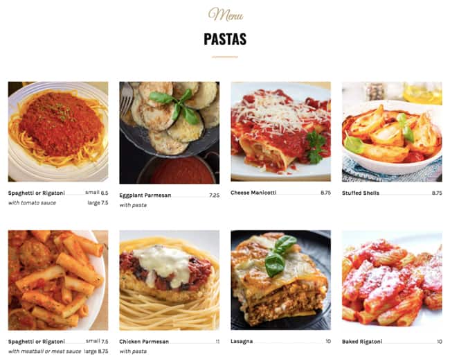 Menu at Mimo's Pizza Company pizzeria, Windber