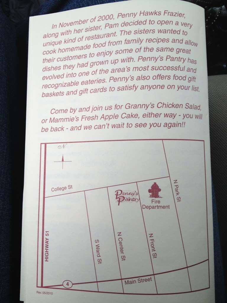 Menu at Penny's Pantry desserts, Senatobia, 136 N Front St