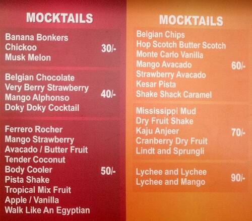 Menu at The Lassi Corner, Mangaluru, Divya Enclave