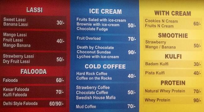 Menu at The Lassi Corner, Mangaluru, Divya Enclave