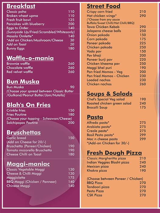 Menu at Orange Wok, Chennai, AH-15