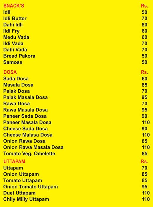 Menu at ADA Restaurant, New Delhi