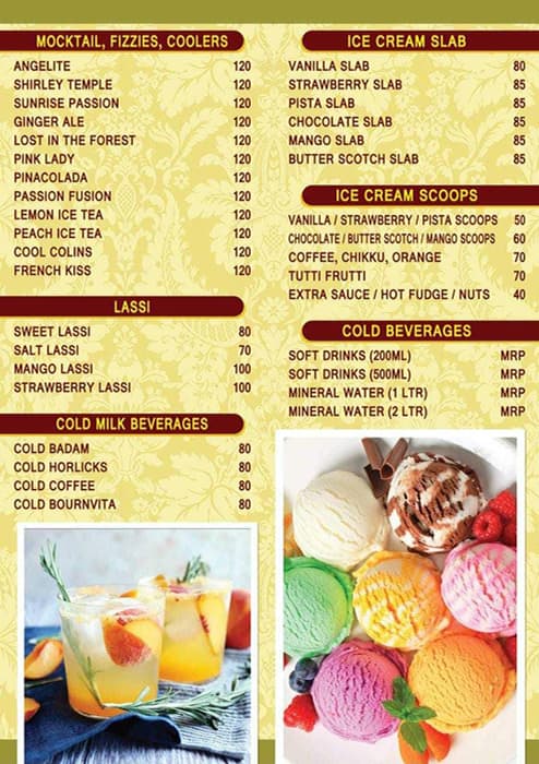 Menu at Shree Shanthi Sagar Manipal, Manipal
