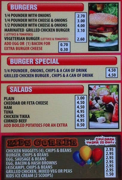 Menu at Eden Cafe, Beckenham, 440 Upper Elmers End Rd