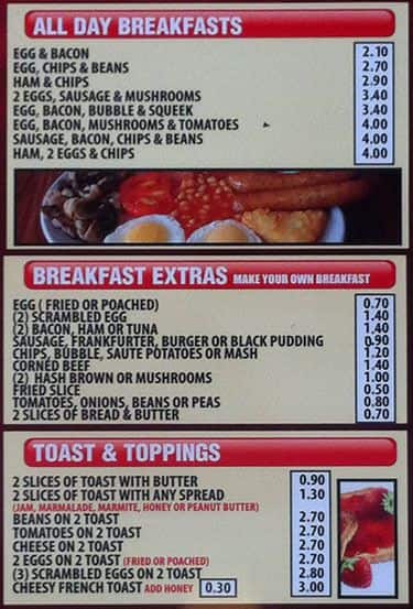 Menu at Eden Cafe, Beckenham, 440 Upper Elmers End Rd