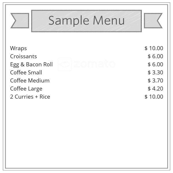 Menu at Little Bourke Coffee House, Melbourne