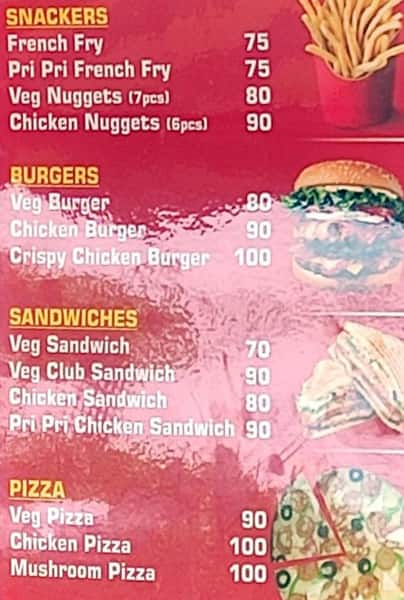 Menu at Chennai hot puffs, Madurai, X543+M44