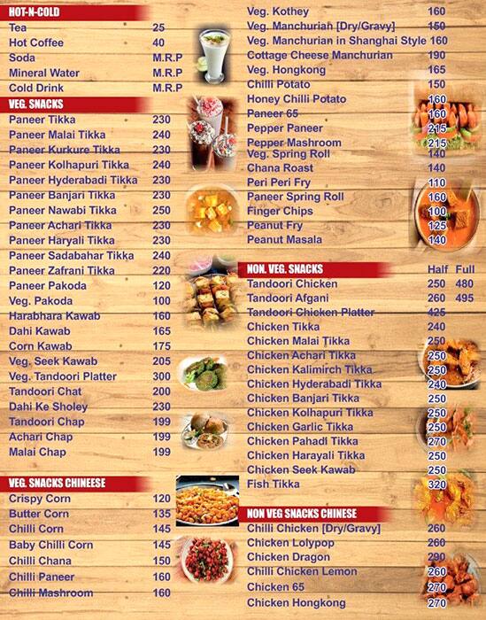 Menu at Tasty Treat, Bhopal