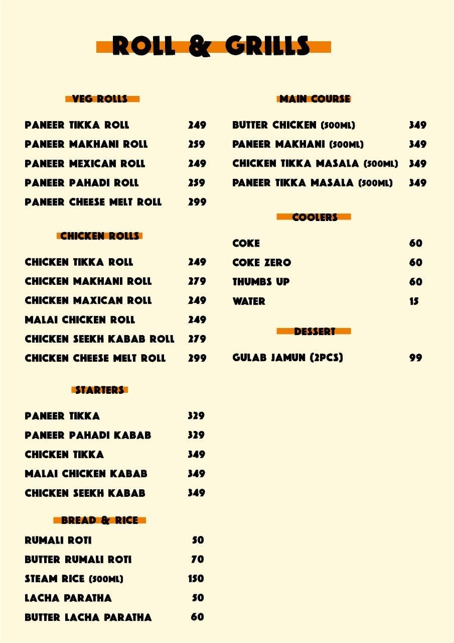 Menu of Mister Kebab, Prabhadevi, Mumbai