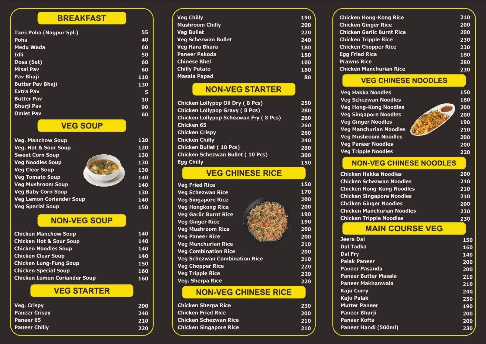 Menu of Hotel Foods Villa, Vasant Vihar, Thane West, Thane