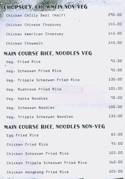 Menu at Green Chilli, Dombivli, Municipal Shopping Complex