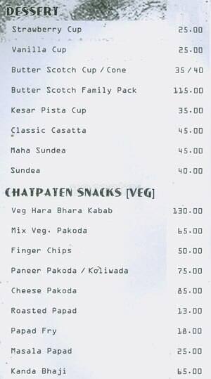 Menu at Green Chilli, Dombivli, Municipal Shopping Complex