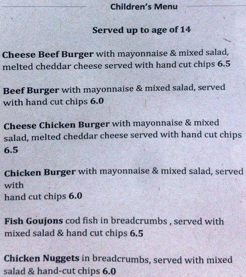 Menu at The Banc Restaurant & Shisha Lounge, London