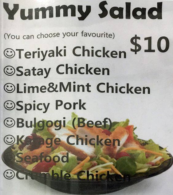 Menu at Bims Bar, Adelaide