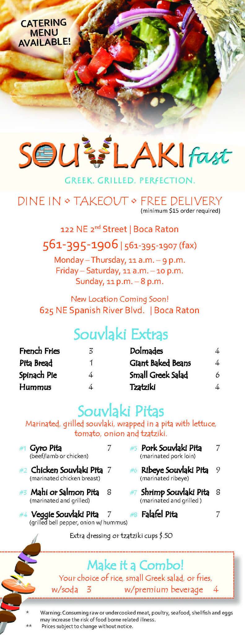 Souvlaki Fast Menu, Menu for Souvlaki Fast, Boca Raton, Miami ...