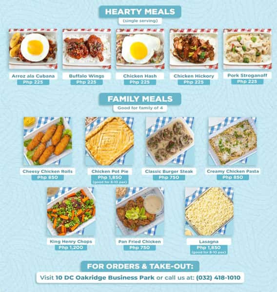 Menu at 10 Dove Street cafe, Cebu City, Upper Ground Floor