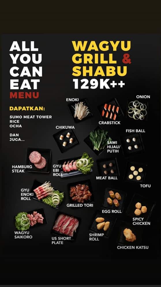 Menu at Miyazaki Japanese BBQ, Tangerang, Taman Jajan CBD